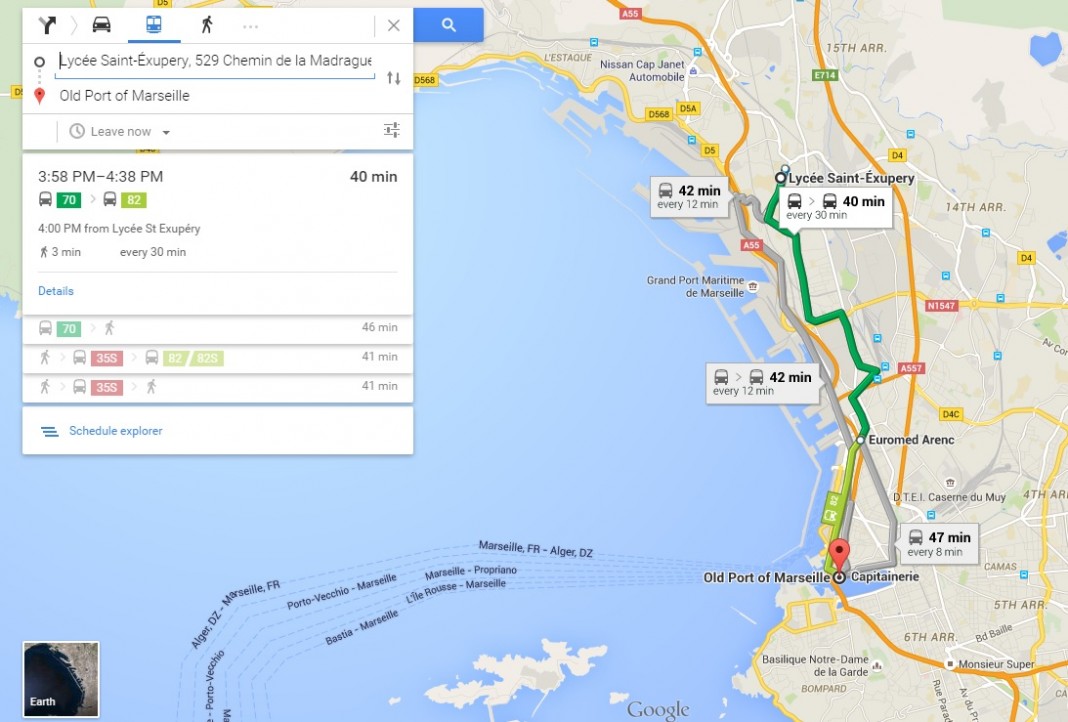 [Marseille] Google lance un service pour optimiser vos déplacements