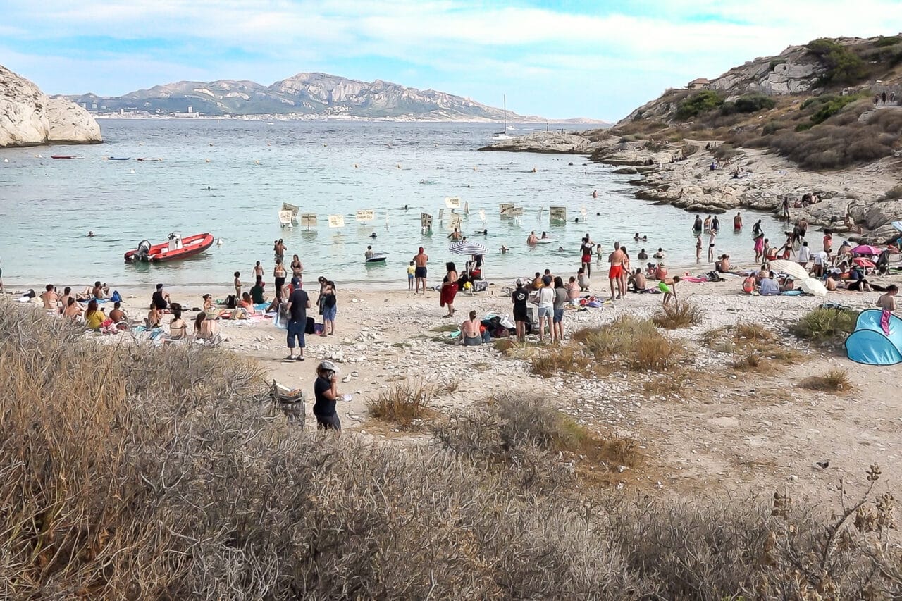 Un sentier pédagogique aquatique à la plage de Saint-Estève au Frioul